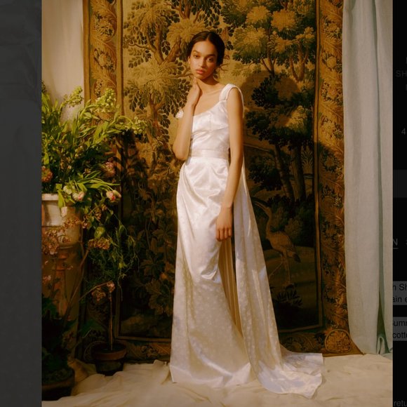 Markarian | Dresses | Markarian Ditsy Floral Gown With Shoulder Train ...